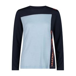 CMP Funktionsshirt in Dunkelblau/ Hellblau - 55% | Gr&ouml;&szlig;e 42 | Damen-outdoor-tops-shirts