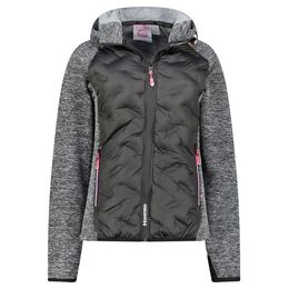 ANAPURNA Fleecejacke "Tagadana" in Grau/ Schwarz - 70% | Gr&ouml;&szlig;e L | Damenjacken