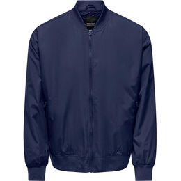 Only & Sons ONLY & SONS Bomberjacke "Gavin" in Dunkelblau - 60% | Größe S | Herren-plussize