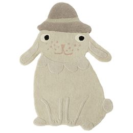OYOY mini Teppich "Hopsi Rabbit Rug" in Creme - (B)76 x (H)100 cm - 58% | Teppiche-fussmatten