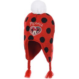 Disney Minnie Mouse Ohrenm&uuml;tze "Minnie" in Rot - 25% | Gr&ouml;&szlig;e 52 cm | Kindermuetzen