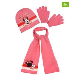 Disney Minnie Mouse 3tlg. Winteraccessories-Set in Pink - 61% | Größe 52 cm | Kinderhandschuhe