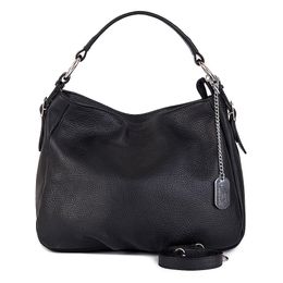 Anna Morellini Leder-Schultertasche "Noemi 1" in Schwarz - (B)30,5 x (H)26 x (T)9 cm - 74% | Damen-taschen