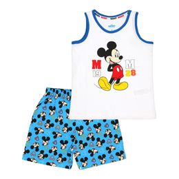 Disney Schlafanzug 'Minnie Mouse' Jungen Gr&ouml;&szlig;e 116 himmelblau / rot / schwarz / wei&szlig;