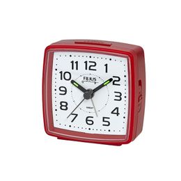FILIUS zeitdesign Quarzwecker Reisewecker, Schlafzimmer, Beleuchtung, schleichende Sekunde, Snooze rot Handlicher Reisewecker