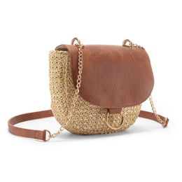 Lascana Umhängetasche »Strandtasche« Minibag, Schultertasche, Tragetasche, Crossbody Bag, Bast-Optik VEGAN sand