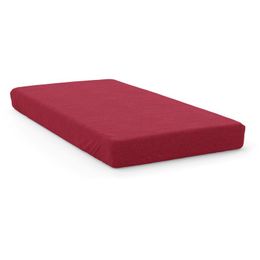 SETEX Bettlaken &raquo;Frottee&laquo; kuschelig weiches Qualit&auml;ts-Spannbetttuch mit elastischem Gummizug rubinrot Obermaterial: 80% Baumwolle, 20% Polyester...