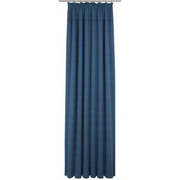 WIRTH Vorhang &raquo;Wiessee&laquo; Kr&auml;uselband 1 Stk. tlg. blau Obermaterial: 50% Baumwolle, 30% Modal, 20% Leinen 125 cm