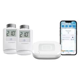 homematic IP Heizk&ouml;rperthermostat &raquo;Starter Bundle Heizen f&uuml;r 2 Heizk&ouml;rper&laquo; Kunststoff Kompaktes Design f&uuml;r eine flexible Platzierung