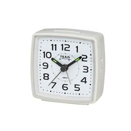 FILIUS zeitdesign Quarzwecker Reisewecker, Schlafzimmer, Beleuchtung, schleichende Sekunde, Snooze wei&szlig; Handlicher Reisewecker