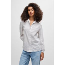 BOSS Orange Klassische Bluse &raquo;Bilast Premium Damenmode&laquo; mit Raffungen an den &Auml;rmeln White 100 44 44 Bluse von BOSS Orange Womenswear