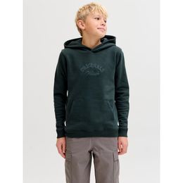 Jack & Jones JACK & JONES JUNIOR Kapuzensweatshirt &raquo;JORBLEECKER BRANDING SWEAT HOOD BF JNR&laquo; Forest River Detail:ORG 176 176 Sweater von Jack & Jones Junior
