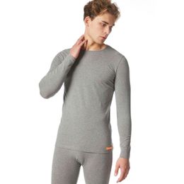 Bruno Banani Unterhemd »Warm Up« mit kontrastfarbenen Markenlabel graumelange S S Longshirt von Bruno Banani