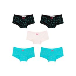 bonprix Panty »Panty mit weicher Baumwolle (5er Pack)« Packung, 5, 5 Stk. tlg., Panty mit weicher Baumwolle (5er Pack) aqua + hellrosa + schwarz...