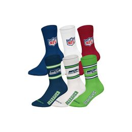 NFL Kurzsocken »Socken 6Pack Crew Socks 6er Pack« Seattle Seahawks/Mix 43-46 43-46 NFL Team Crew Socks 6er Pack