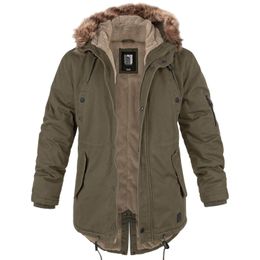 bw-online-shop Fishtail Winterparka mit Futter oliv, Gr&ouml;&szlig;e 3XL
