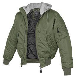 Brandit MA-1 Jacke Sweat Hooded (Sale) oliv/grau, Gr&ouml;&szlig;e 6XL