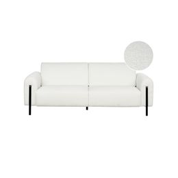 Beliani 3-Sitzer Sofa ASKIM in Wei&szlig;/Schwarz - (W) 207 x (H) 87 x (L) 89 cm | Gr.: onesize