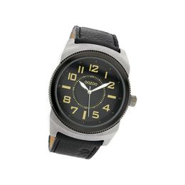 Analog-Armbanduhr Oozoo Vintage Series schwarz extra groß (ca. 42x48mm) | Gr.: onesize