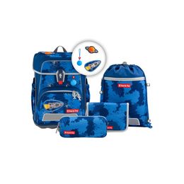 Step By Step Grundschulranzen-Set, CLOUD REFLECT "Rocket Novo" 5-tlg. in Blau | Gr.: onesize