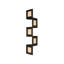 Beliani B&uuml;cherregal ALDER in Schwarz/Braun - (W) 19 x (H) 101 x (L) 19 cm | Gr.: onesize