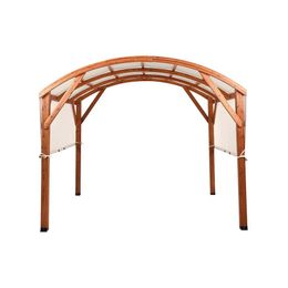 Beliani Pavillon SCOPELLO in Braun/Weiß - (W) 303 x (H) 257 x (L) 300 cm | Gr.: onesize