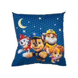 PAW PATROL Kissen Mond & Sterne Pl&uuml;sch Zierkissen Kopfkissen 40x40cm in blau | Gr.: onesize