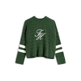 Tommy Hilfiger Pullover Damen Gr&ouml;&szlig;e S dunkelgr&uuml;n / naturwei&szlig;