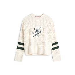 Tommy Hilfiger Pullover Damen Gr&ouml;&szlig;e XL hellbeige / smaragd