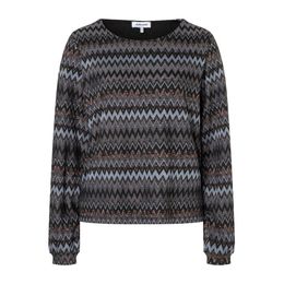 More & More More & More weites, gemustertes Blusenshirt in lurex zickzack | Gr.: 34