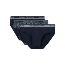 Emporio Armani 3er Pack Brief Stretch Cotton in Blau | Gr.: L
