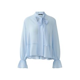 Oui Chiffonbluse mit V-Ausschnitt in Light Blue | Gr.: 38