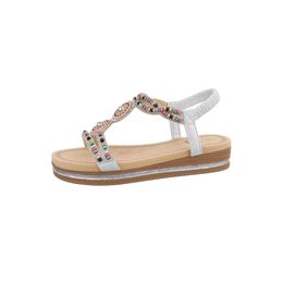 Ital-Design Sandale & Sandalette in Silber | Gr.: 38