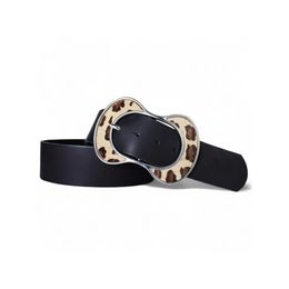 Fronhofer Damen Taillengürtel Leopard in Schwarz | Gr.: 85 cm