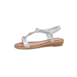 Ital-Design Sandale & Sandalette in Silber | Gr.: 38