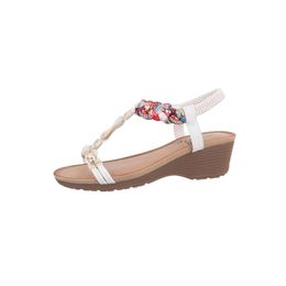 Ital-Design Sandale & Sandalette in Wei&szlig; | Gr.: 37