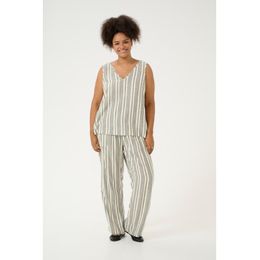 Kaffe curve &Auml;rmellose Bluse KCmille Regular fit in Moonstruck / Black Stripe | Gr.: 50