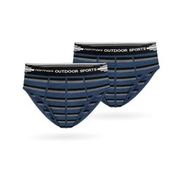 Normani Outdoor Sports 2er Pack Herren Merino Slip in Navy/Schwarz/Grau | Gr.: S