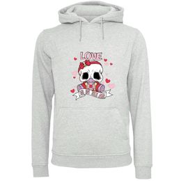 F4NT4STIC Hoodie Anti Valentinstag LOVE is in the air in grau meliert | Gr.: XS