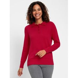 WITT WEIDEN Polopullover in rot | Gr.: 36