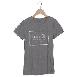 Calvin Klein Jeans T-Shirt Damen Gr&ouml;&szlig;e XS Second Hand grau