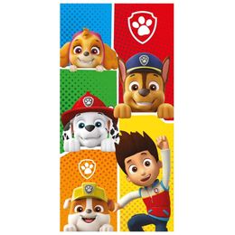 PAW PATROL Handtuch 'Ryder & Friends' Herren Gr&ouml;&szlig;e one size gelb / gr&uuml;n / orange / rot