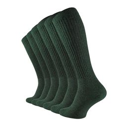 Cotton Prime Knee High Socks male Green size 39-42