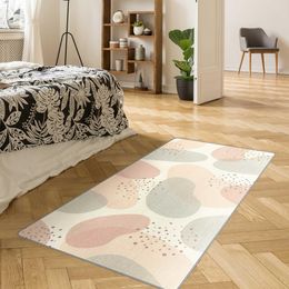 Teppich Gro&szlig;e Pastell Kreisformen mit Punkten