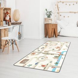Teppich Rasanter Rollspa&szlig; auf der Stra&szlig;e