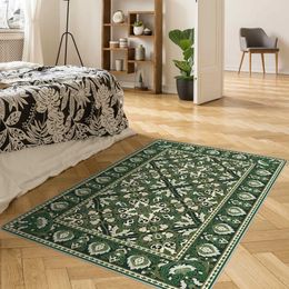 Teppich Orientalisches Persermuster Waldgr&uuml;n