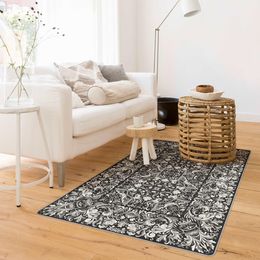 Teppich Skandinavisches Bohomuster Schwarz