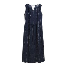 Tom Tailor Kleid Damen Größe 44 navy / weiß Winterkleid