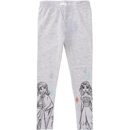 Disney Leggings 'Frozen' M&auml;dchen Gr&ouml;&szlig;e 104 grau / schwarz