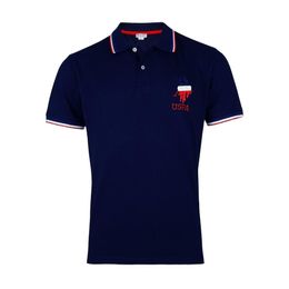 U.S. Polo Assn. Shirt Herren Größe S navy / rot / weiß